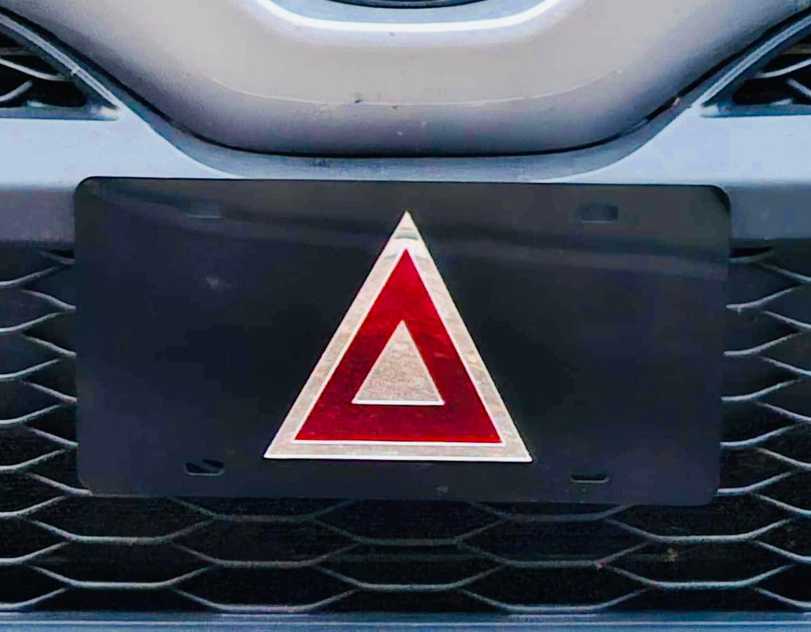 Pyramid Acrylic License Plate – Fifty Fifty Customs